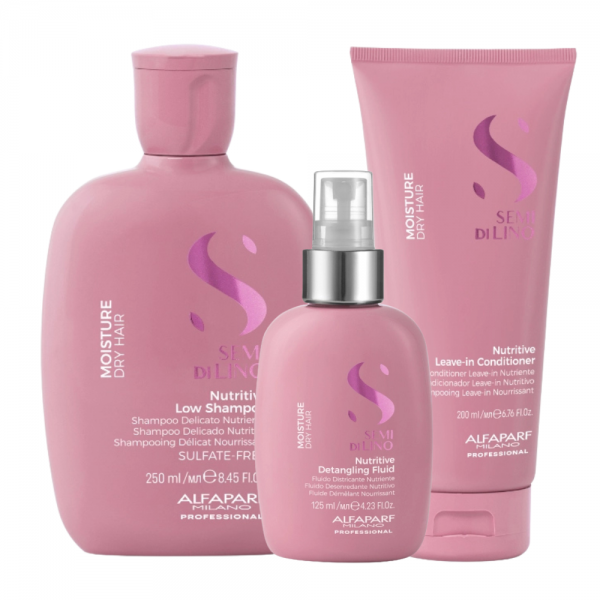 Alfaparf Moisture - Pachet de hidratare sh 250ml+cond 200ml+fluid 125ml