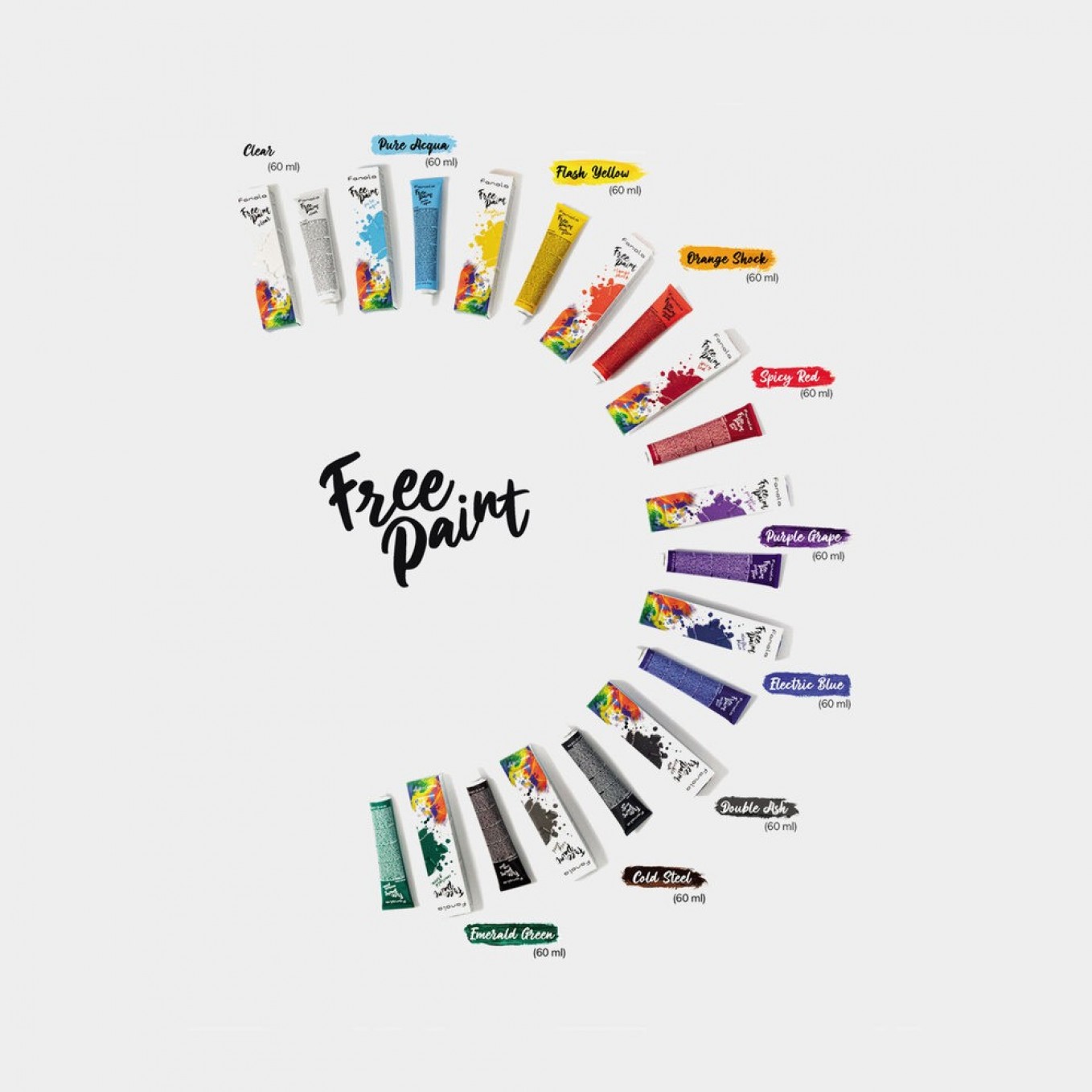 Fanola Free Paint - Pigment pur colorare directa gri otel Cold Steel 60ml