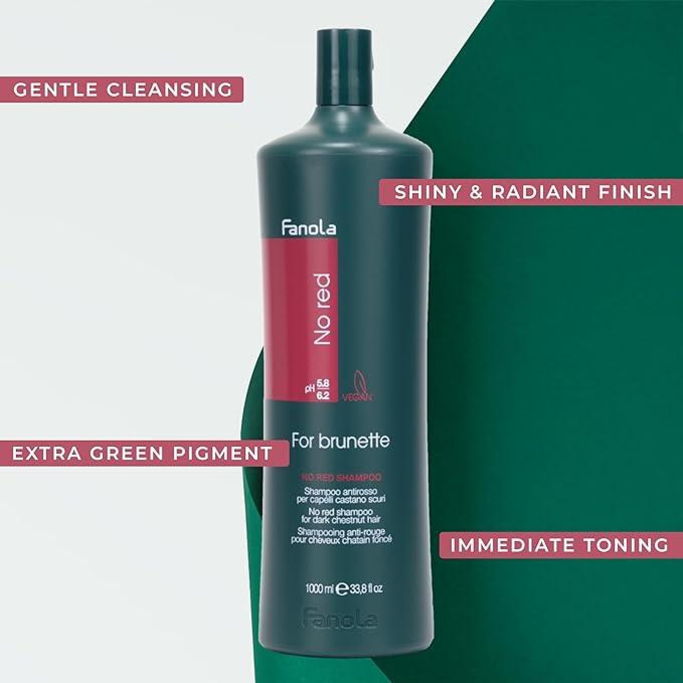 Fanola No Red - Sampon neutralizare tonuri rosii pentru par brunet 1000ml