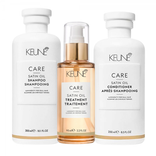 Keune Satin Oil - Pachet hidratare si stralucire sh 300ml+cond 250ml ...