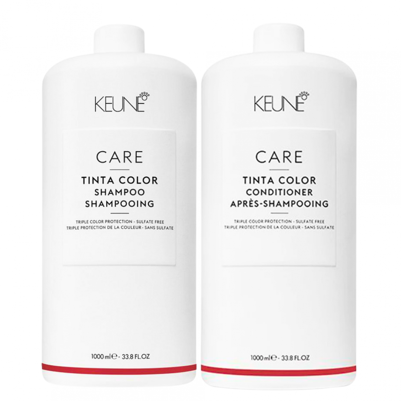 Keune Tinta - Pachet fara sulfati par vopsit Sampon 1L+Balsam 1L