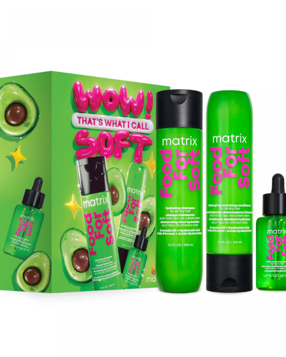 Matrix Food For Soft - Set hidratare toate tipurile de par sh+cond+serum