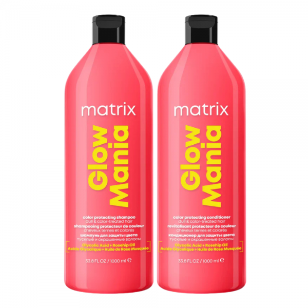 Matrix Glow Mania - Pachet stralucire par vopsit Sampon 1L+Balsam 1L