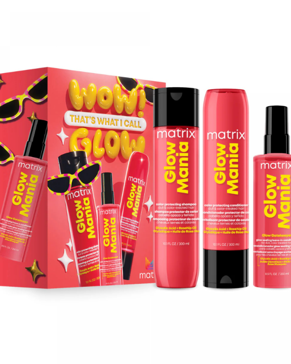 Matrix Glow Mania - Set stralucire par vopsit sh+cond+leave-in