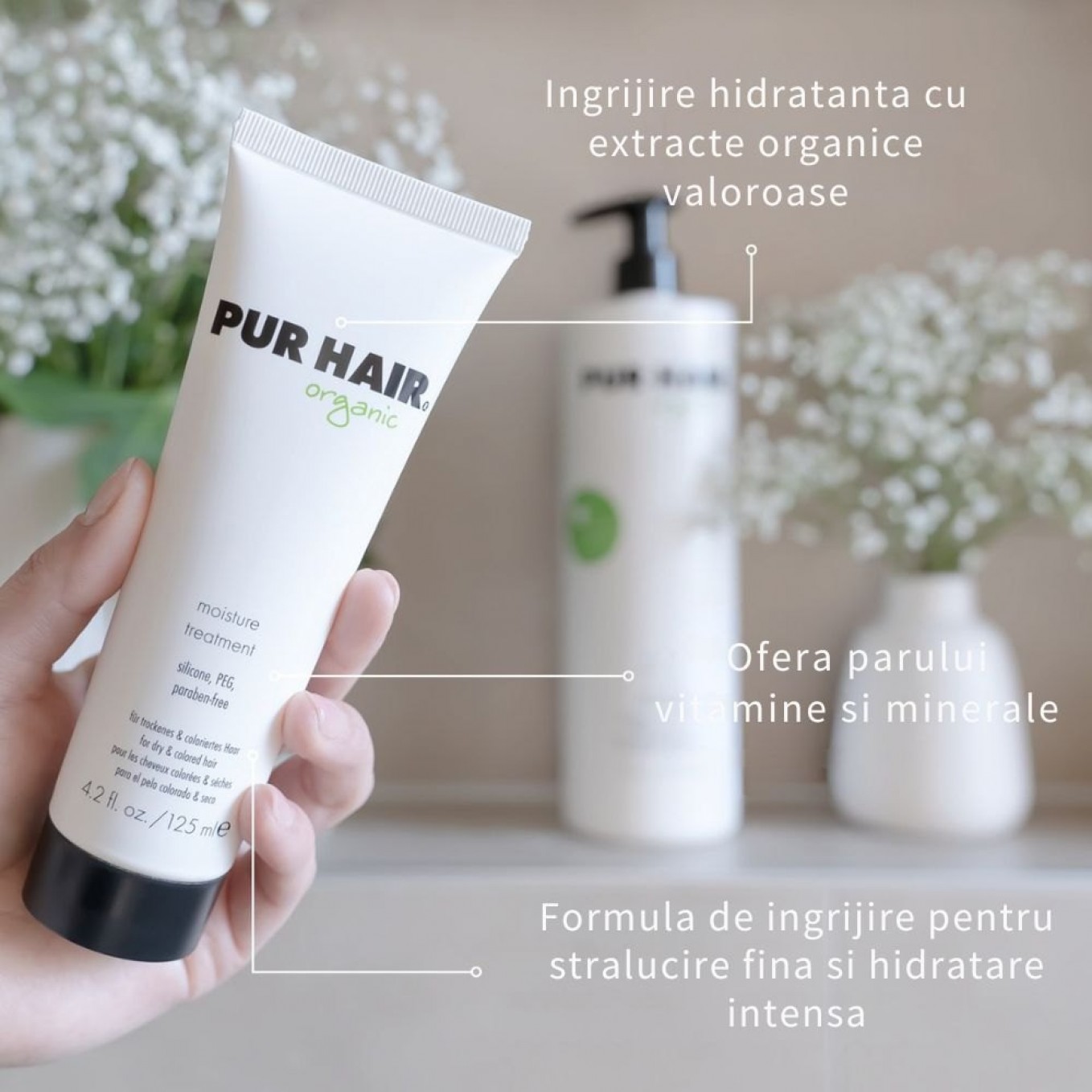 Pur Hair Moisture - Tratament de hidratare organic 125ml