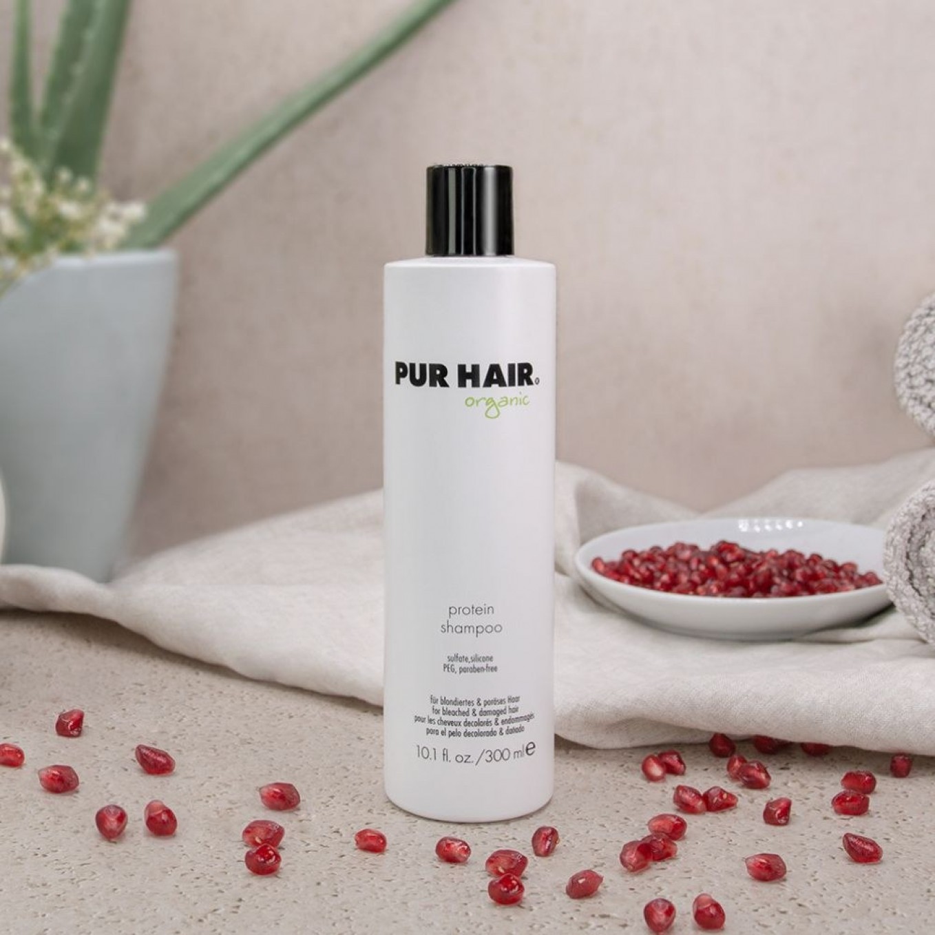 Pur Hair Protein - Sampon nutritiv organic par deteriorat 300ml