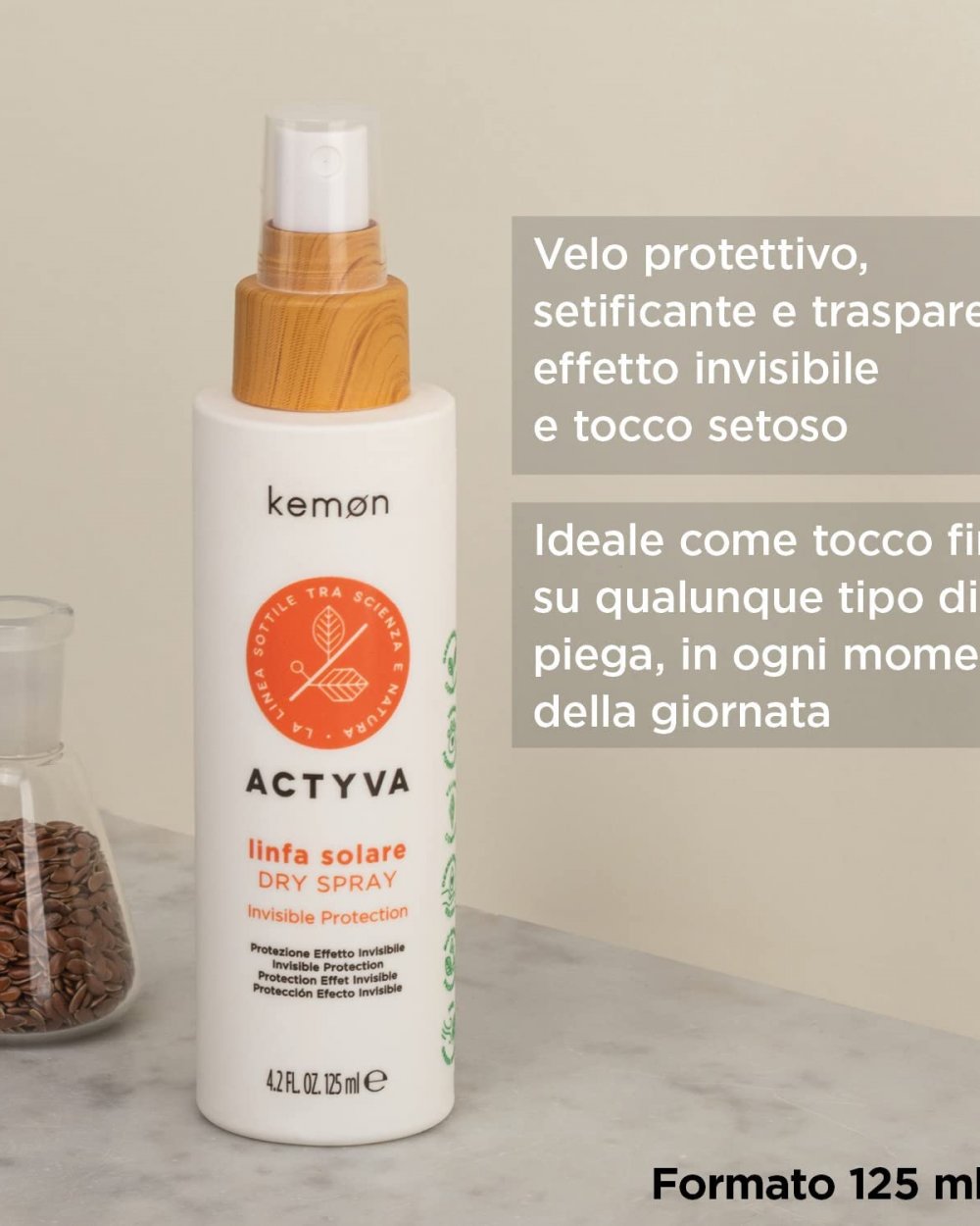 Kemon Linfa Solare - Spray uscat protectie solara pentru par 125ml