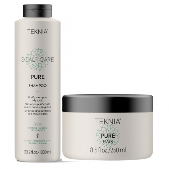 Lakme Teknia Scalp Care Pure - Pachet purificator par gras sampon 1L ...