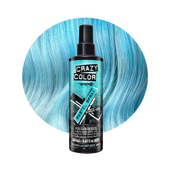 Crazy Color - Spray colorant pentru par blond decolorat Pastel Bubble Gum