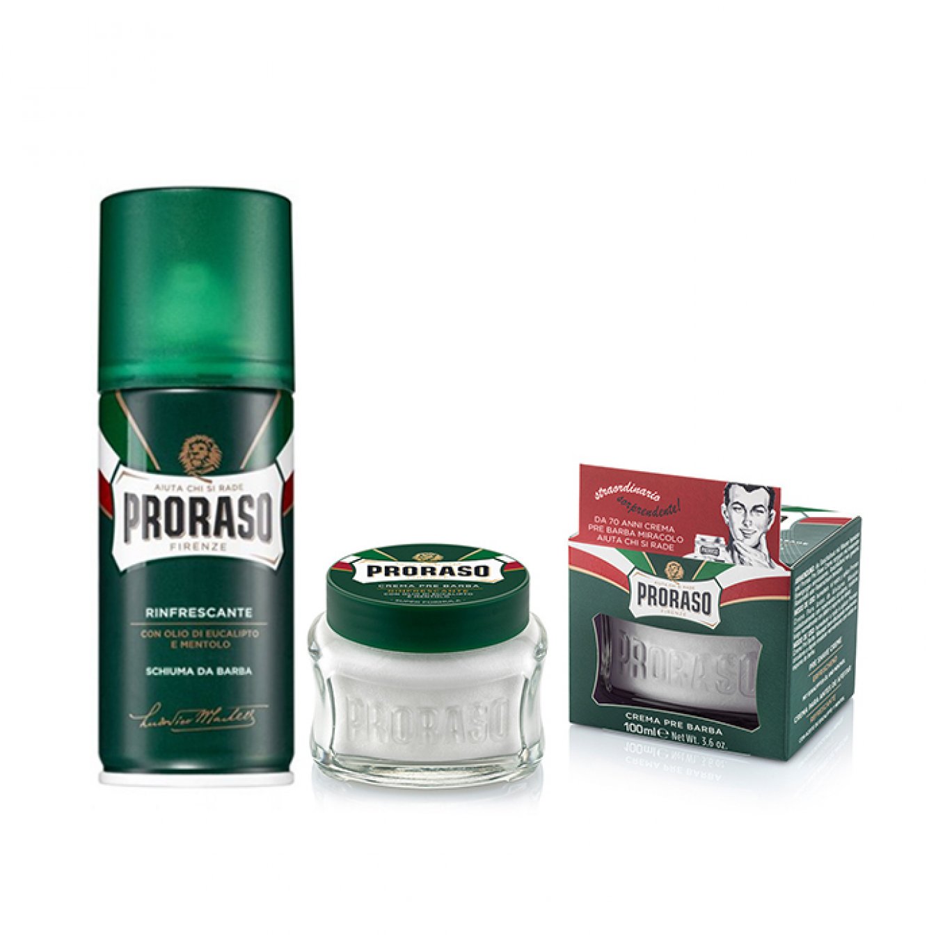 Proraso Pachet Barbierit cu Eucalipt si Menthol (spuma si Crema pre ...