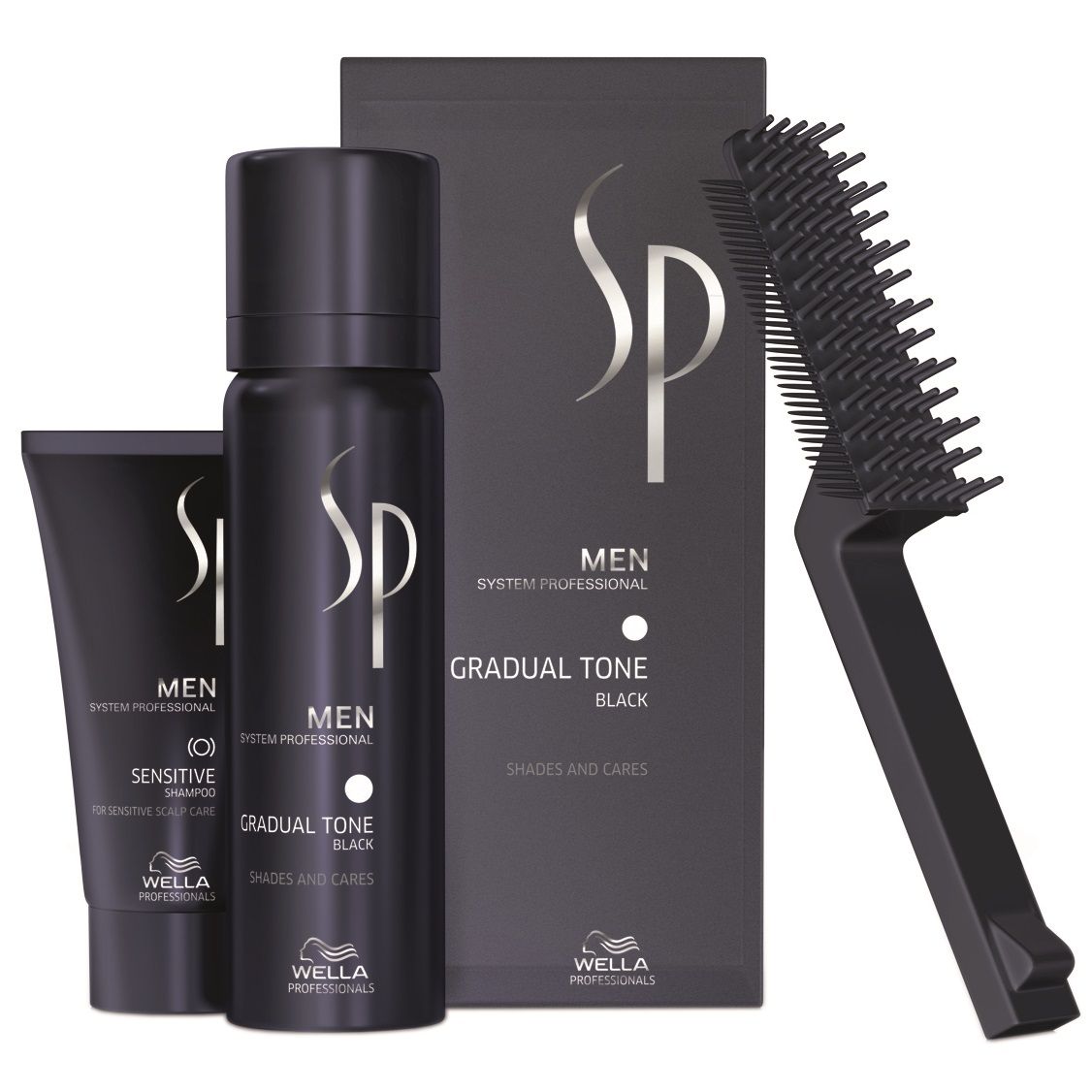 Wella SP - Spuma nuantatoare par grizonat Men Gradual Tone Negru 90ml